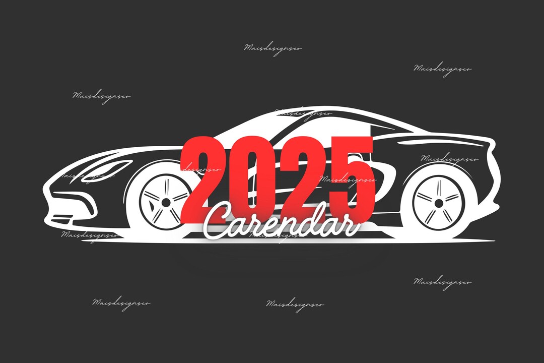 Car Calendar Digital File | Car Decal | Window Decals | Instant ...