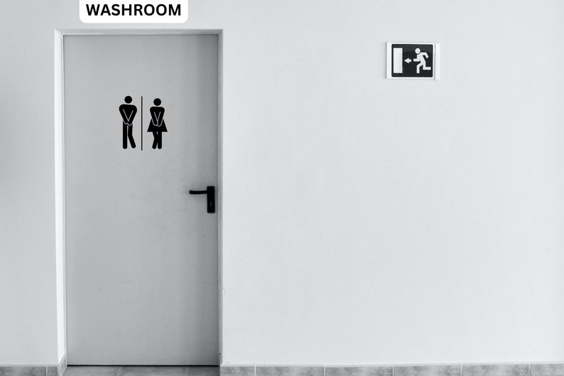 Washroom Symbol Decal Car Decals Name Stickers Stickers - Etsy