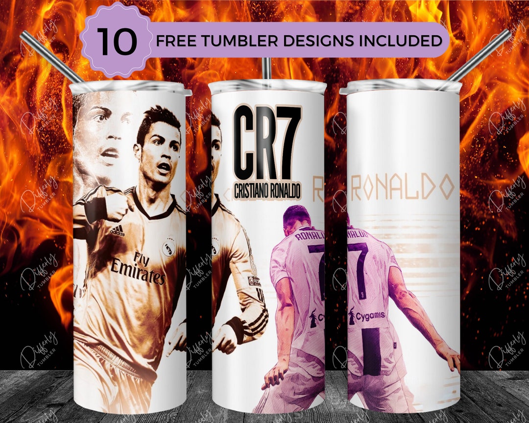 Cristiano Ronaldo 20oz Skinny Tumbler Wrap Sublimation Design, CR7 20oz ...