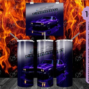 1969 Chevrolet Camaro SS 20oz Skinny Tumbler Wrap Sublimation Design ...