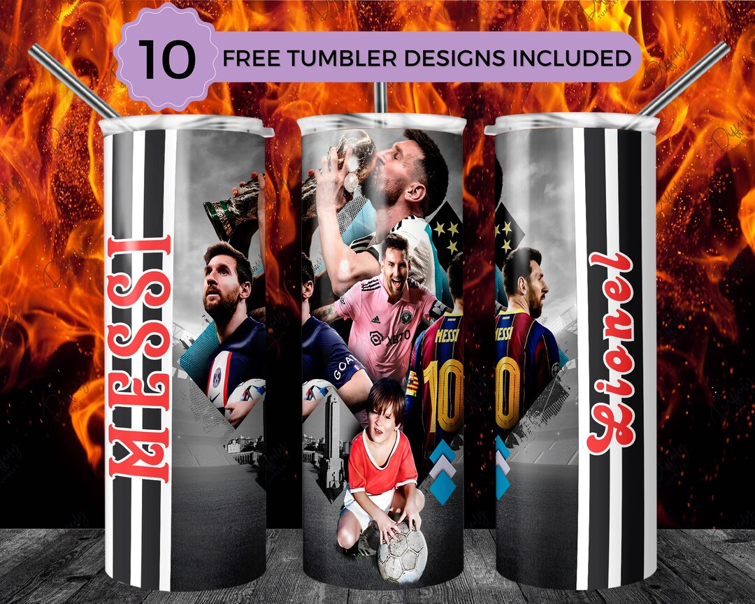 Lionel Messi Life 20oz Skinny Tumbler Wrap Sublimation Design, Lionel ...