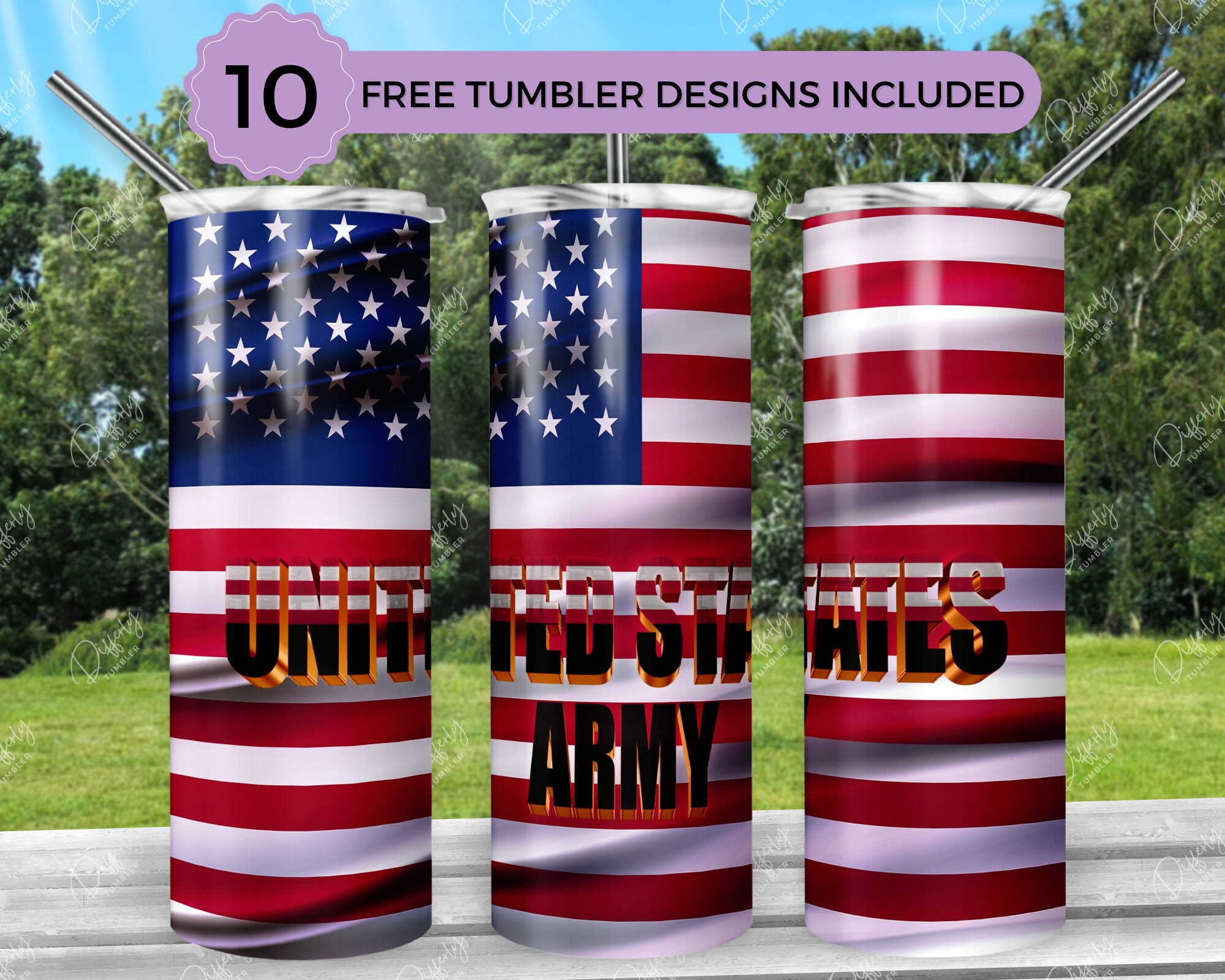 United States Army 20oz Tumbler Wrap Design United States - Etsy
