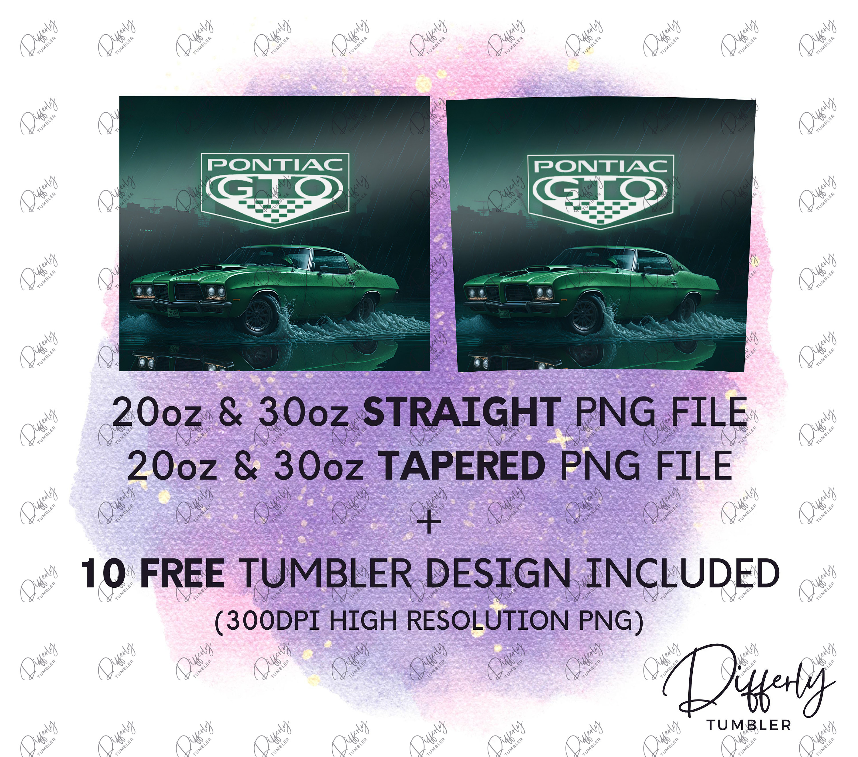 1972 Pontiac GTO 20oz Skinny Tumbler Wrap Sublimation Design - Etsy