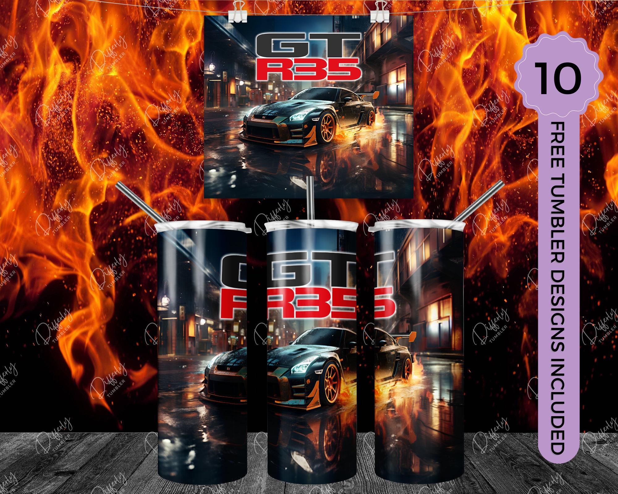 Nissan GTR R35 20oz Skinny Tumbler Wrap Sublimation Design - Etsy Australia