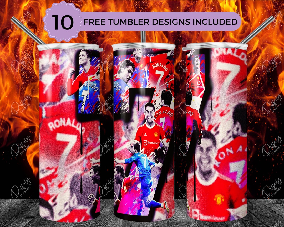 Cristiano Ronaldo 20oz Skinny Tumbler Wrap Sublimation Design, CR7 20oz ...