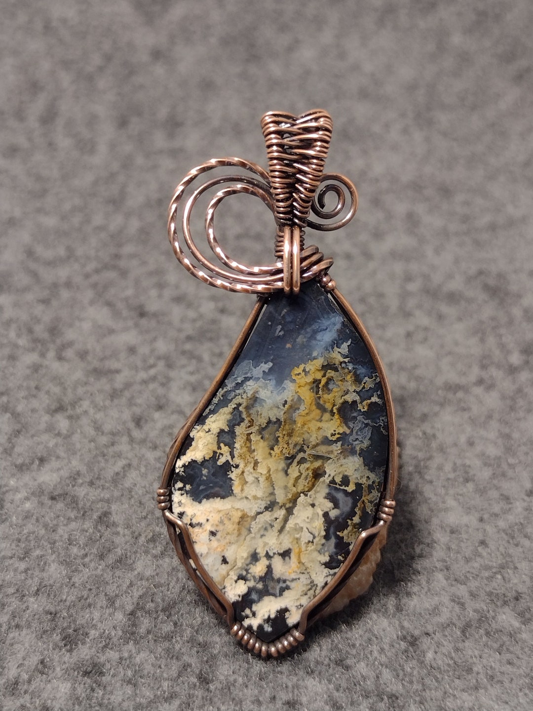 Regency Rose Plume Agate Doublet Pendant Regency Rose Plume - Etsy