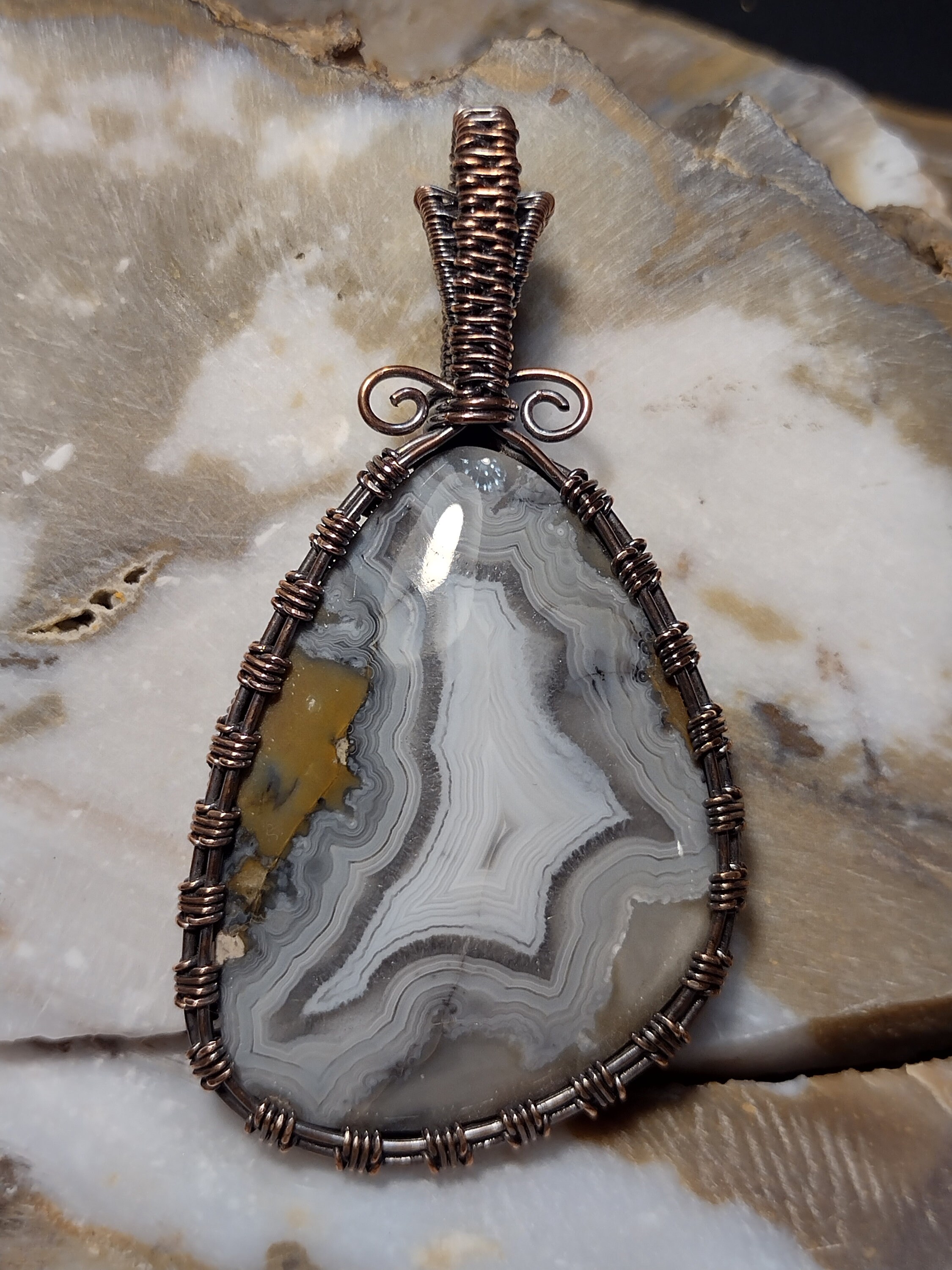 Fairburn Agate Pendant Fairburn Agate Wire Wrapped Cabochon - Etsy