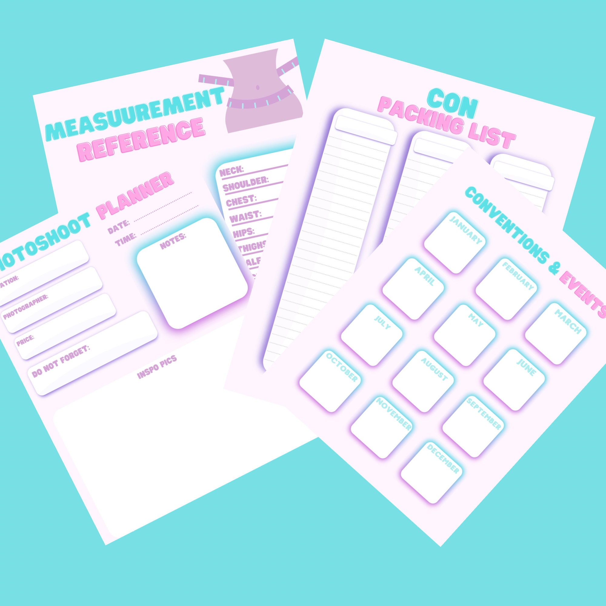 Cute Cosplay Planner - Etsy