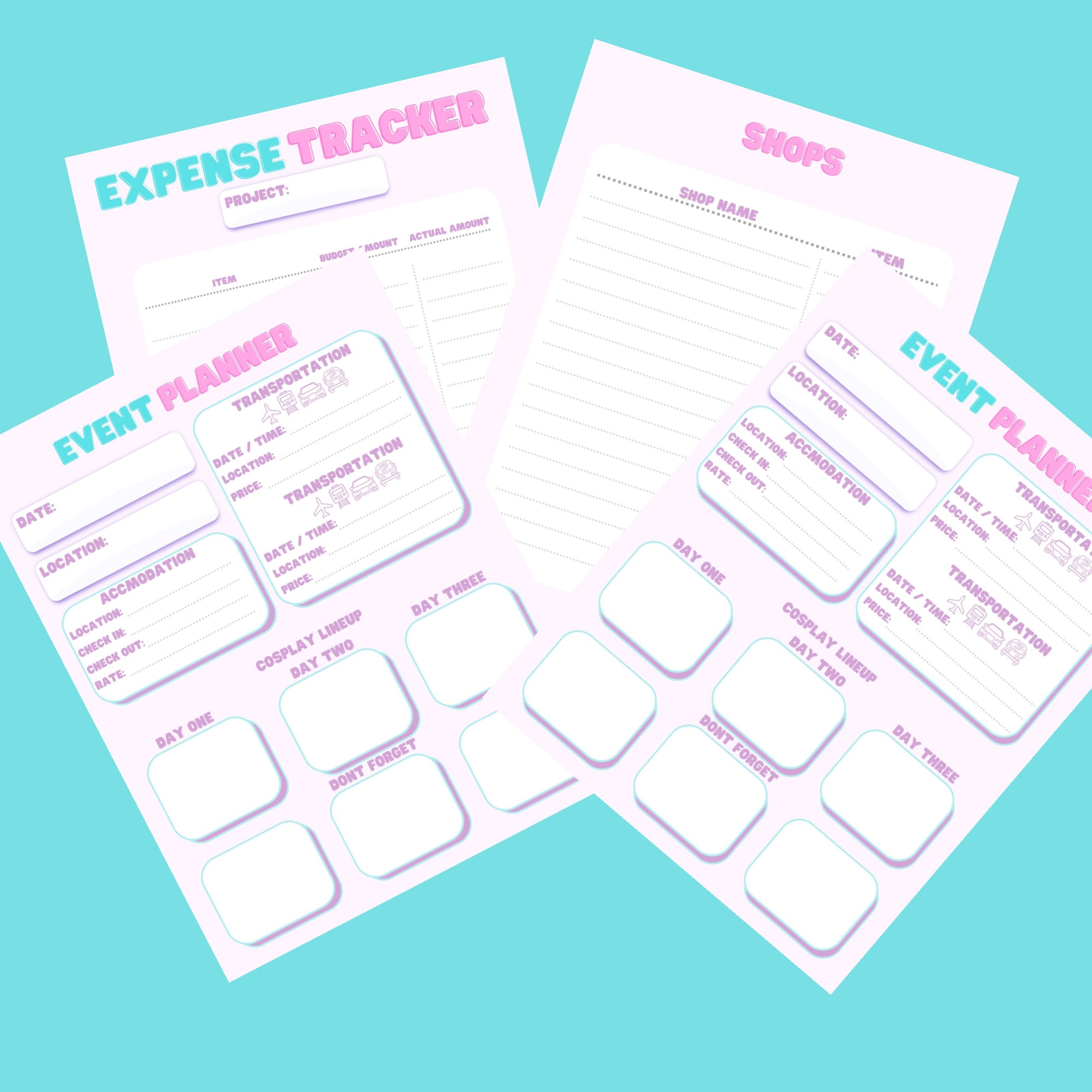 Cute Cosplay Planner - Etsy