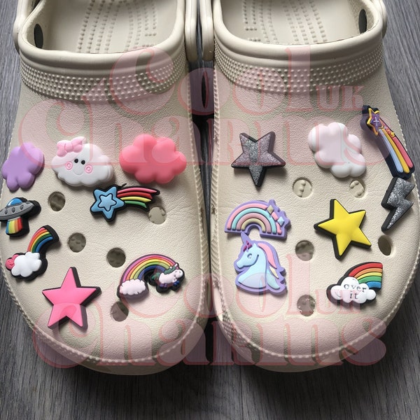 Croc Charms Rainbow With Clouds - Etsy