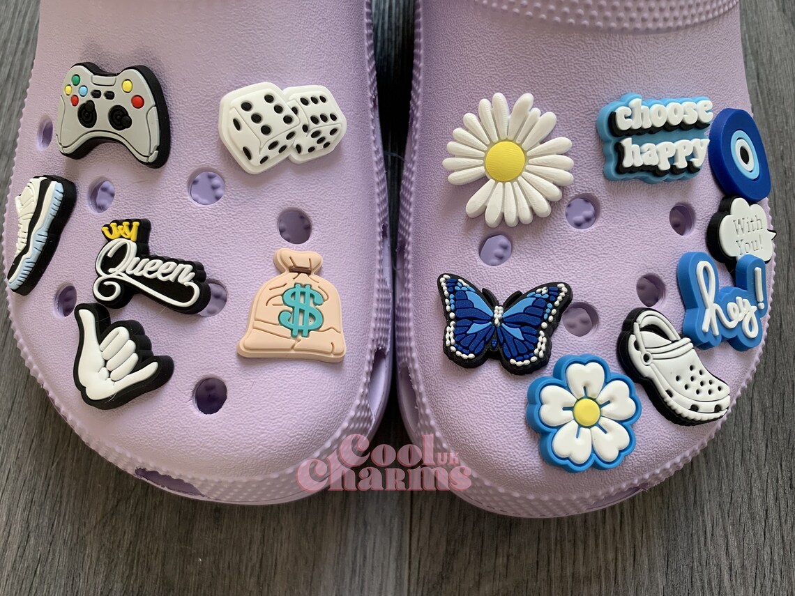 Croc Charm Pin Badge Cute Charms Popular Phrases Flower Daisy - Etsy UK