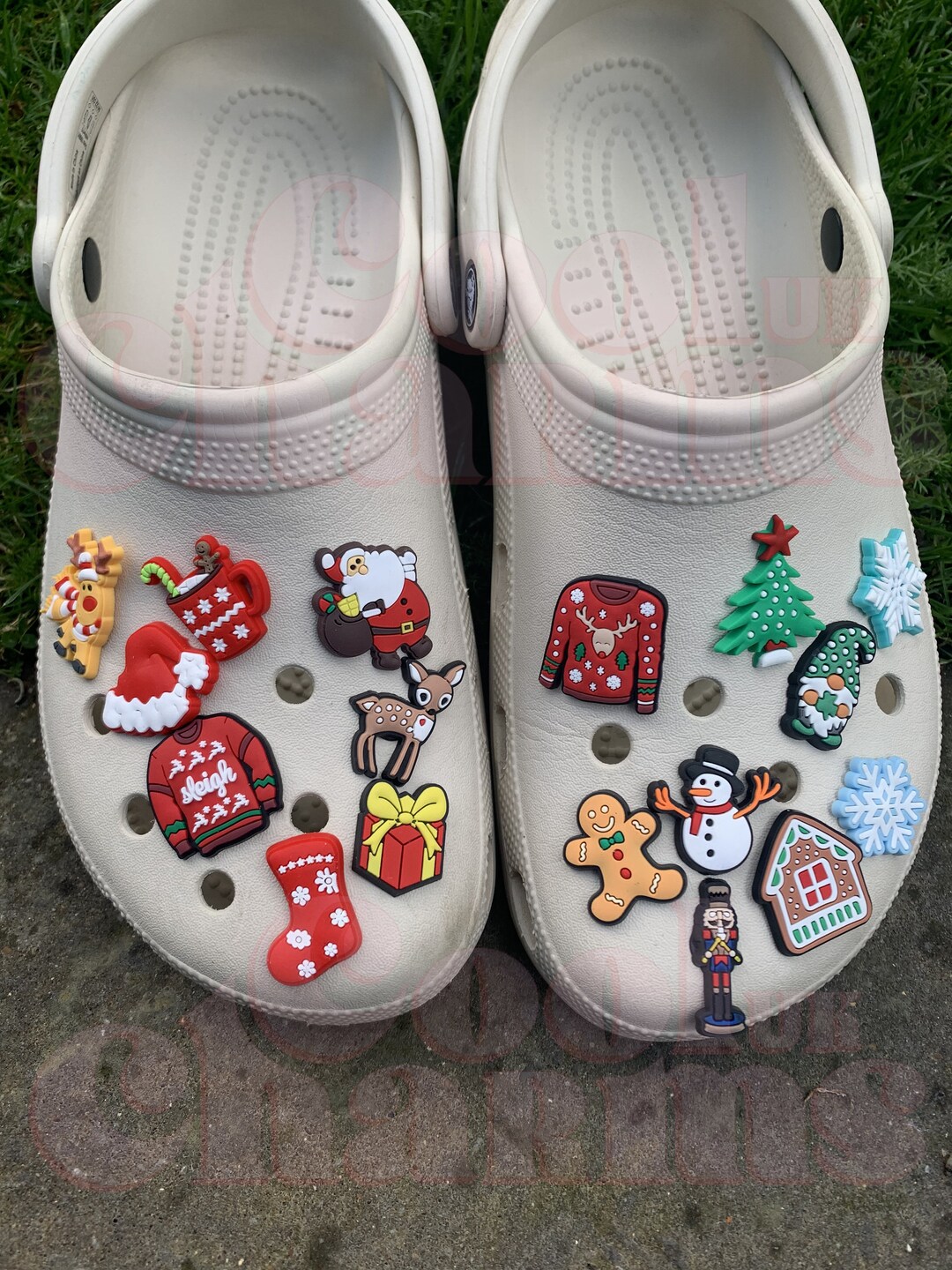 Christmas Croc Charms Xmas Charm Clog Accessory Pin Badge Tree ...