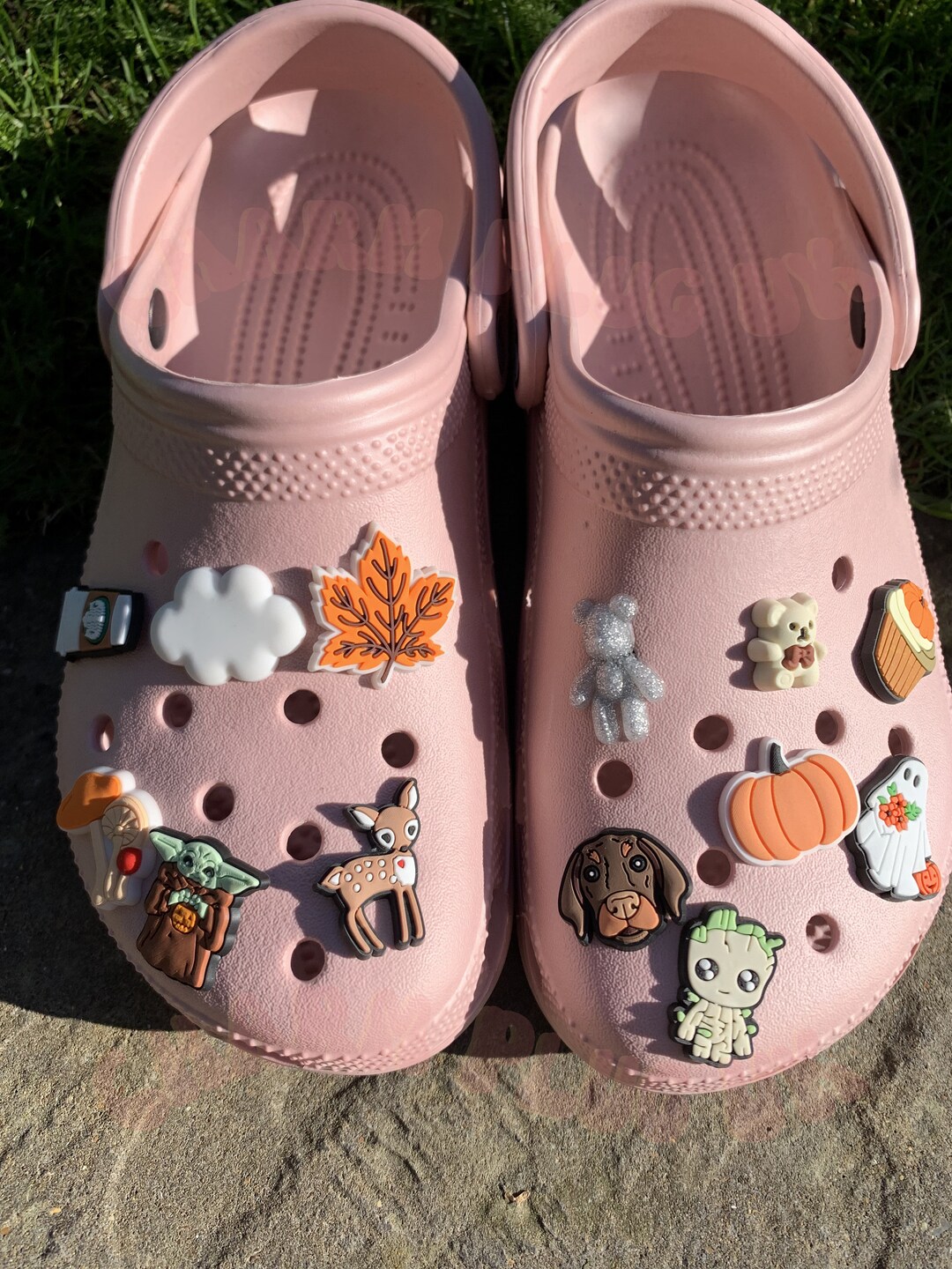 Autumn Croc Charm Pin Badge Cute Charms Winter Phrases Halloween T ...