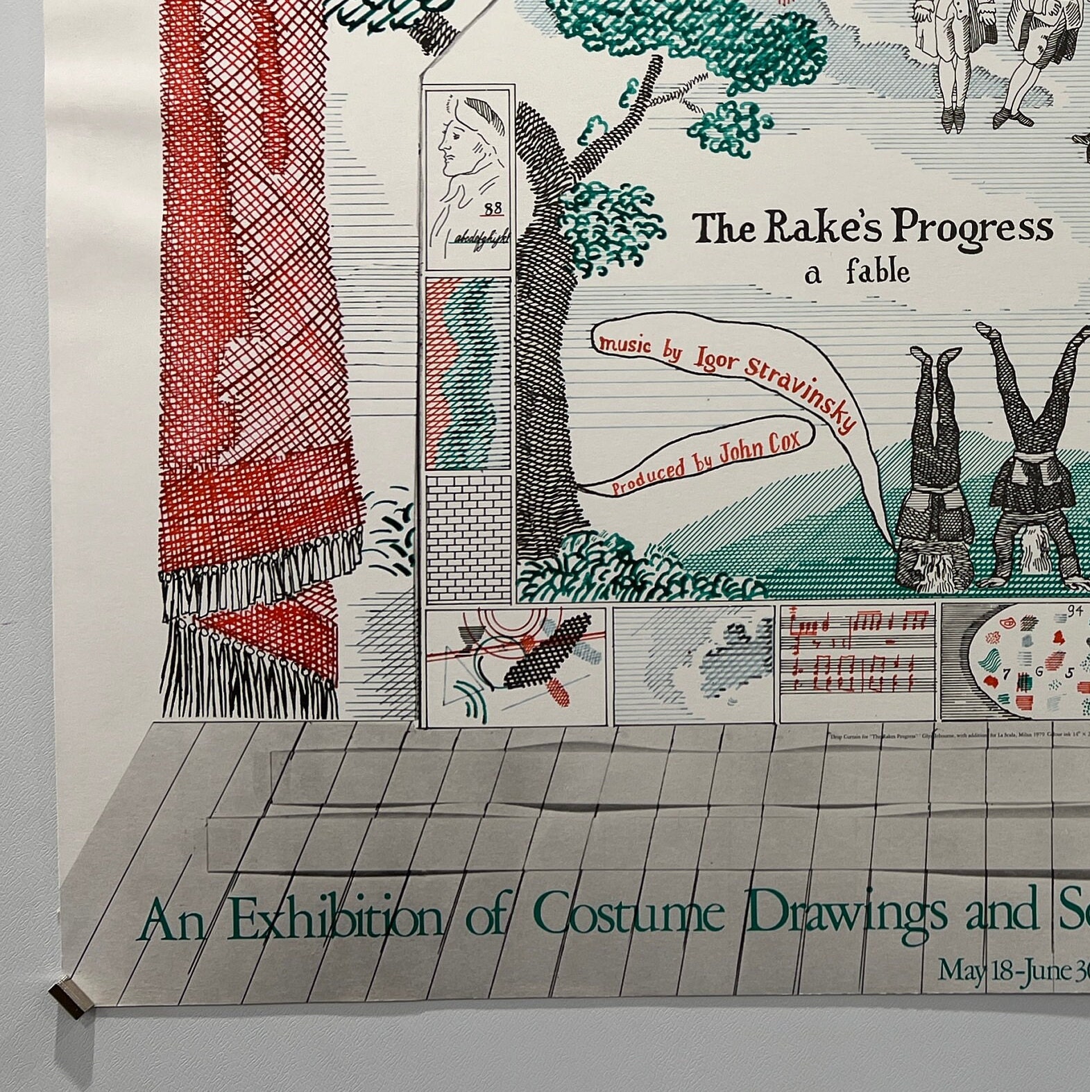 David Hockney Poster - the Rake’s Progress (ashmolean Museum, Oxford, 1981) - Original Rare ...