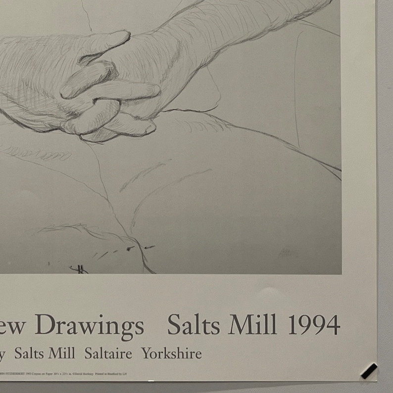 David Hockney Poster - John Fitzherbert (new Drawings, Salts Mill) 1994 ...