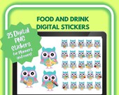 25 Food & Drink Digital Stickers for Digital Planners - Etsy