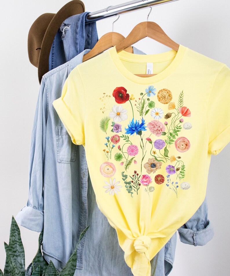 Wildflower Tshirt, Wild Flowers Shirt, Floral Tshirt, Flower Shirt ...