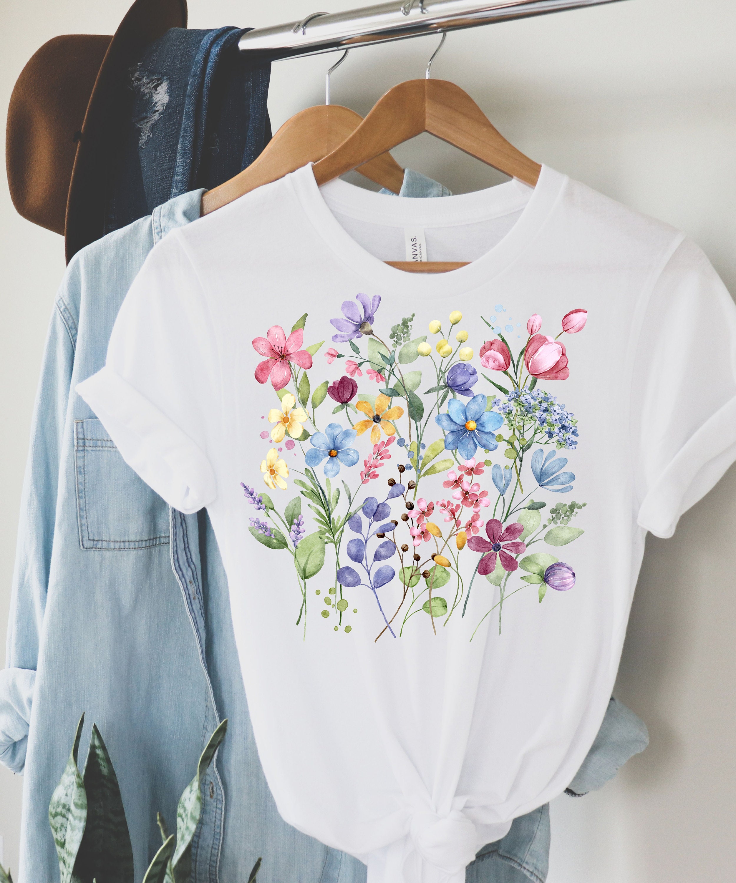 Wildflower Tshirt, Wildflower T-shirt, Wild Flowers Shirt, Floral ...