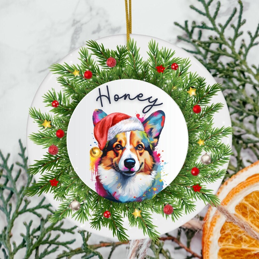 Personalized Corgi Ornaments Corgi Christmas Ornaments for Corgi Lovers ...