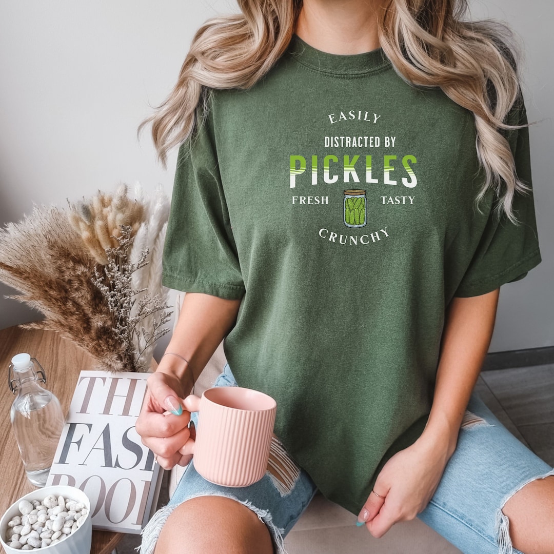 Retro Pickles Shirt Easily Distracted by Shirt Pickle Jar Shirt Pickle ...