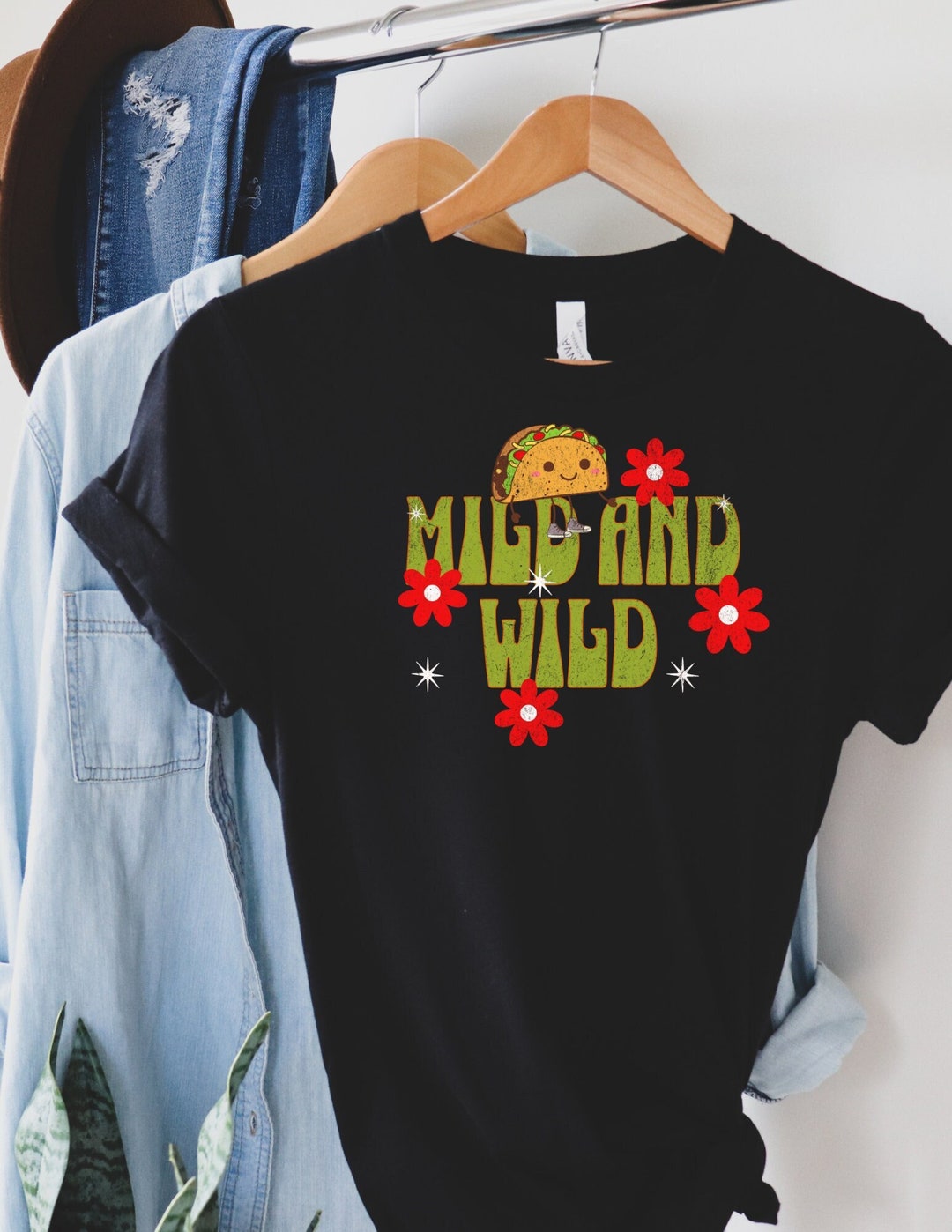 Mild and Wild Tshirt, Taco Tshirt, Taco Tee, Taco T-shirt, T-shirt for ...