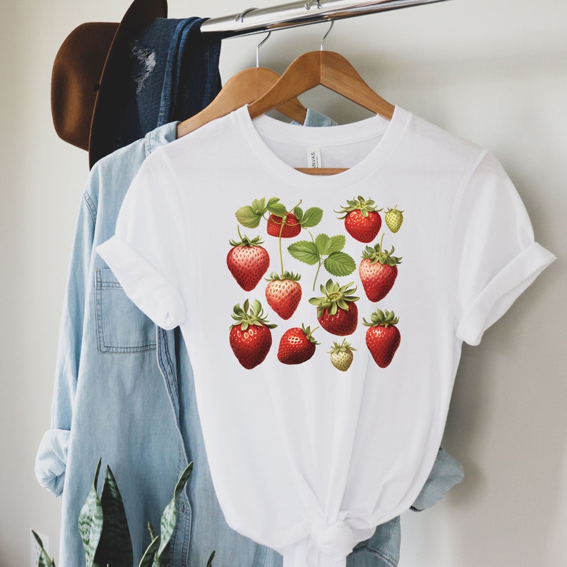 Strawberry Shirt Strawberry Clothes Strawberry Top Garden Shirt ...