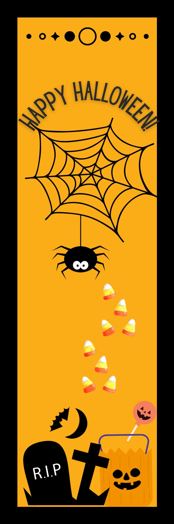 Set of 9 Halloween Bookmarks, Halloween Bookmarks, Digital Bookmarks to ...