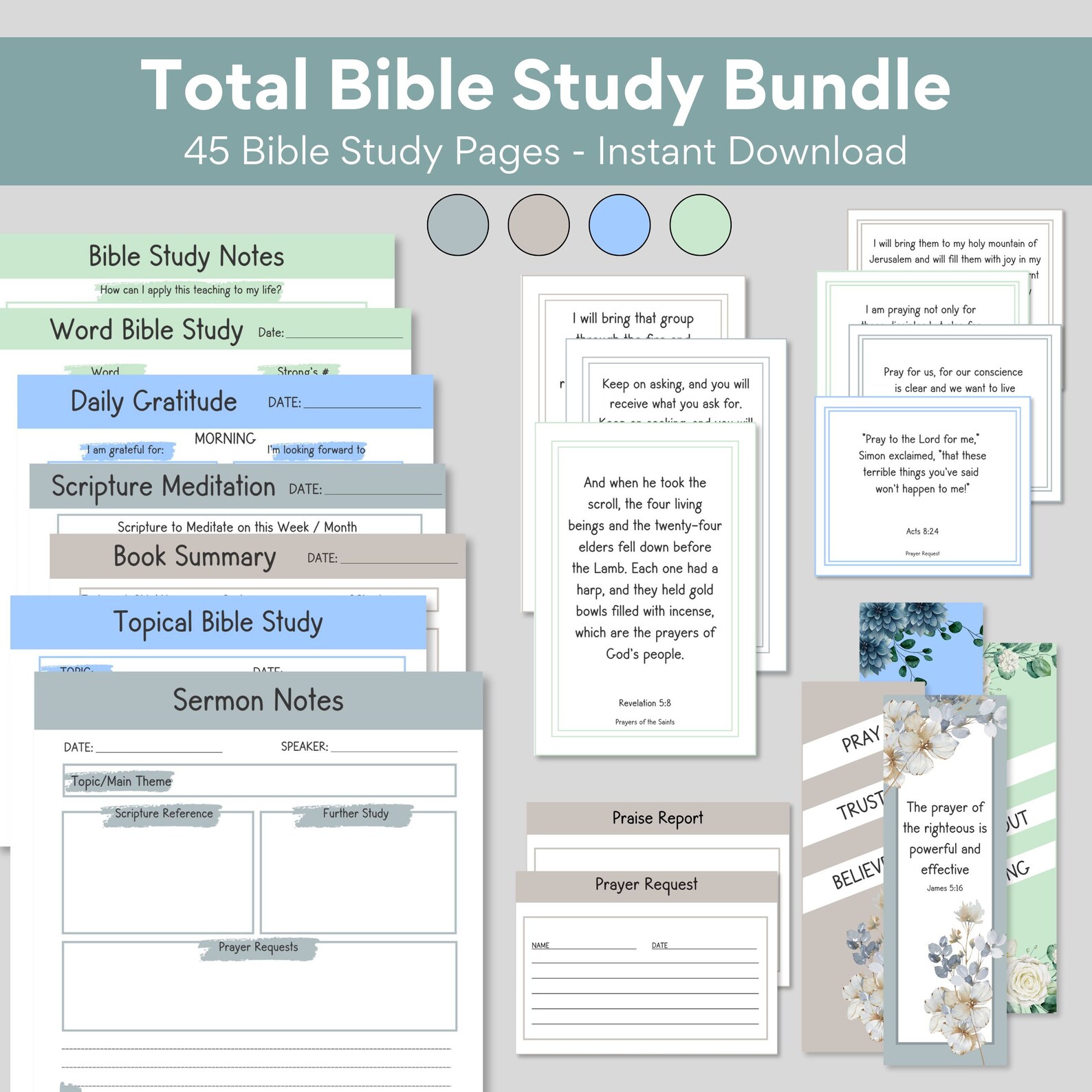 Bible Study Bundle Group Study Worksheet Printable Bible Study Guide ...