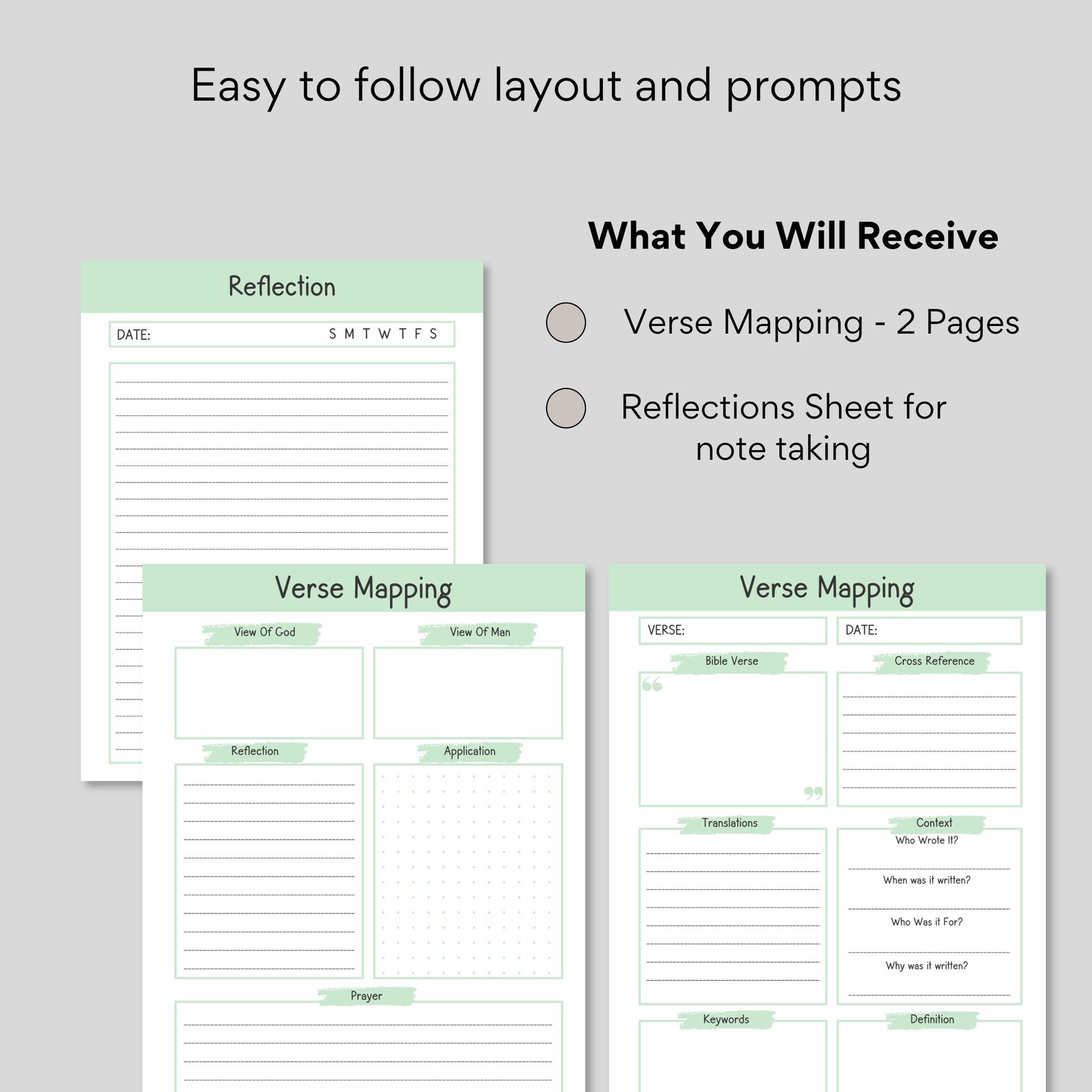 Verse Mapping Bible Study Template In-depth Study Guide Christian ...