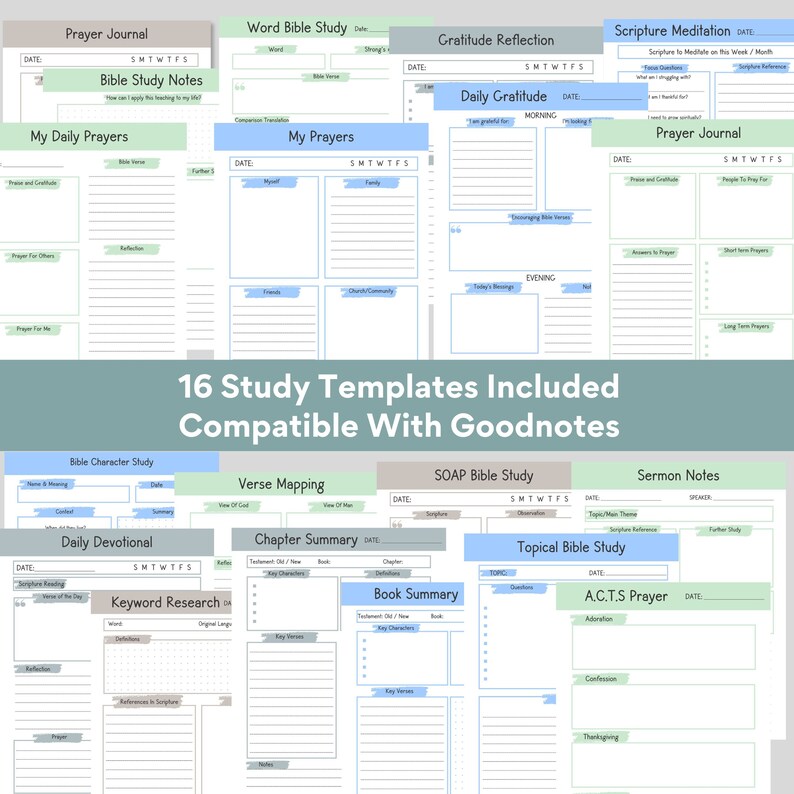 Bible Study Bundle Group Study Worksheet Printable Bible Study Guide ...