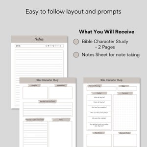 Character Bible Study Printable Template Small Group Christian ...