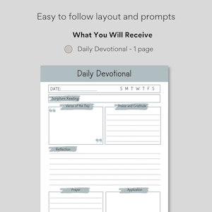 Daily Devotional Printable Planner Christian Quiet Time Devotions ...