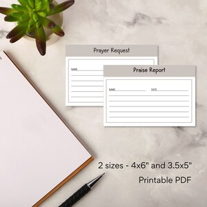 Printable Prayer Request Card Praise Report Template Family Devotions ...