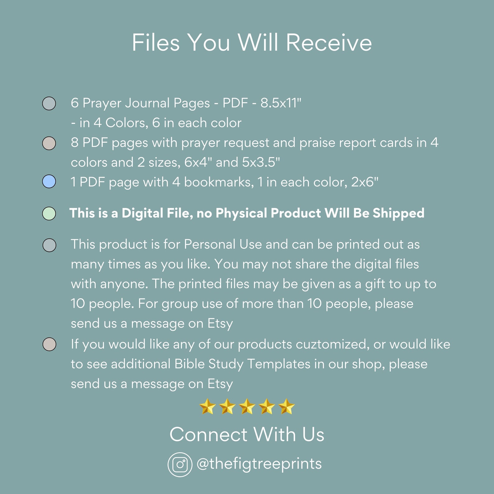 Prayer Journal Bible Study Guide Printable Small Group Bundle Christian ...