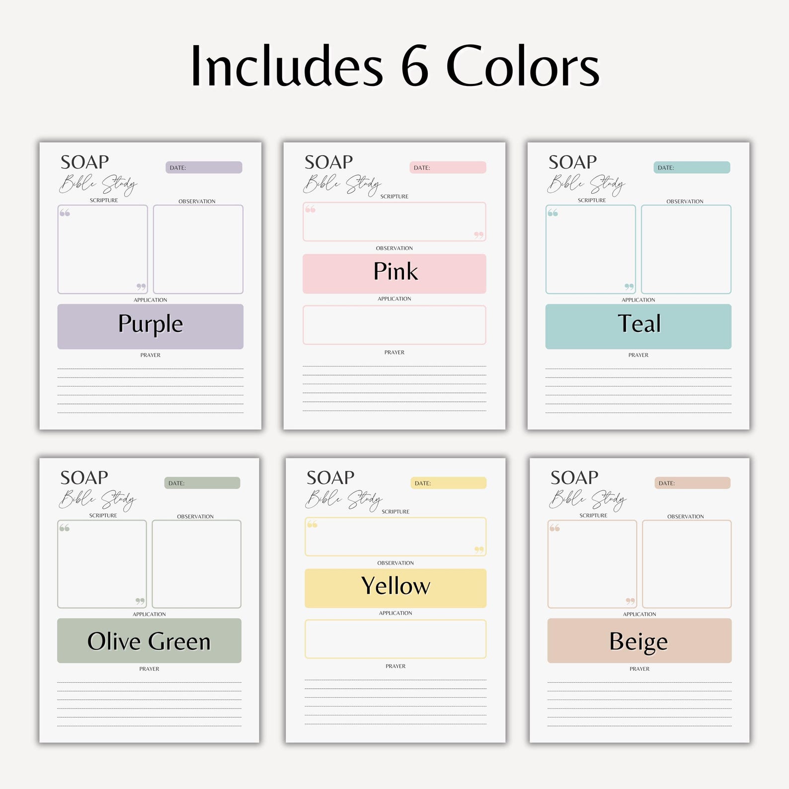 SOAP Method Worksheet Scripture Study Sheet Printable Template ...