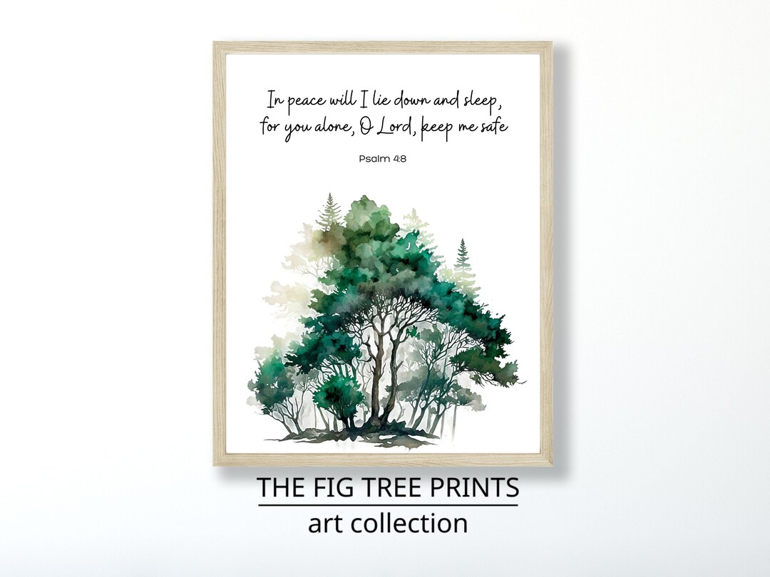 Christian Poster Landscape Scripture Artwork Christian Home Decor ...