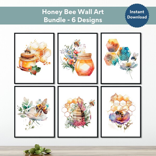 Bees Wall Art - Etsy