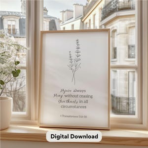 Christian Wall Art Bible Verse 1 Thessalonians 5:16-18 Scripture Art ...