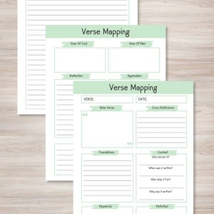 Verse Mapping Bible Study Template In-depth Study Guide Christian ...
