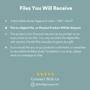 Word Bible Study Template Printable Christian In-depth Scripture Study ...