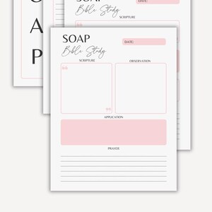 SOAP Method Worksheet Scripture Study Sheet Printable Template ...