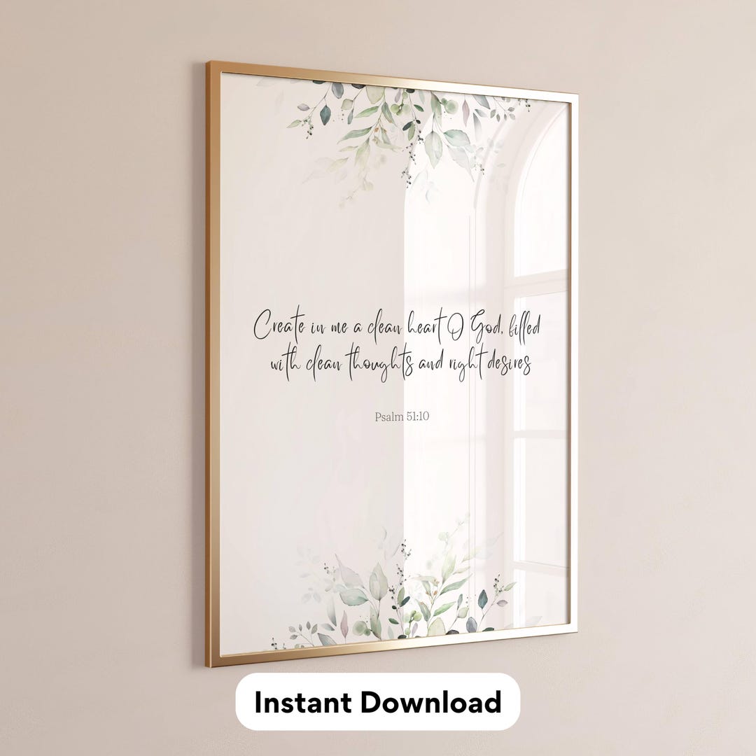 Botanical Wall Art Christian Watercolor Home Decor Bedroom Modern ...