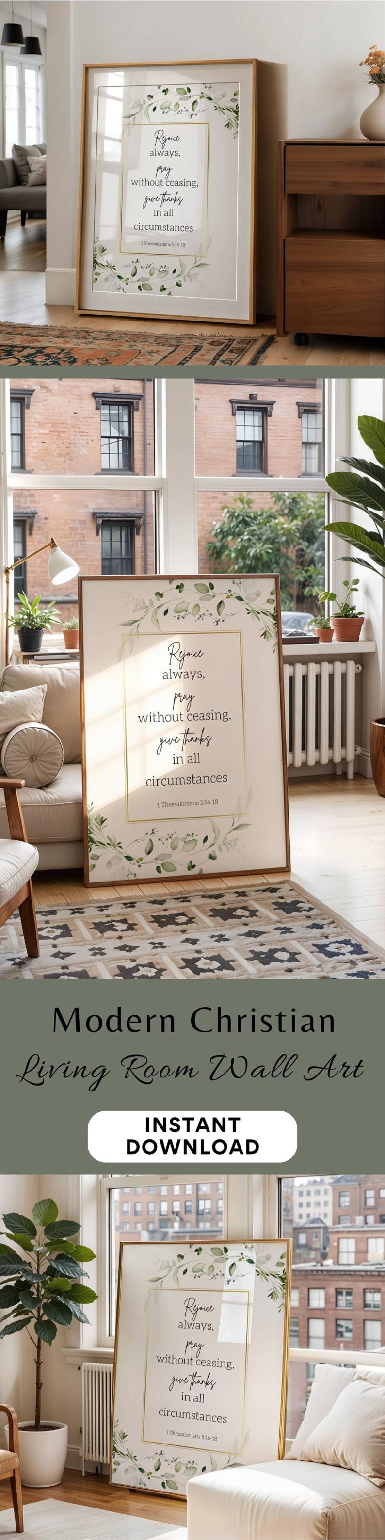 Printable Bible Verse Sign Botanical Christian Home Decor Scripture ...