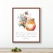 Honey Bee Bible Verse Poster Nature Honeybee Floral Wall Art Bumble Bee ...
