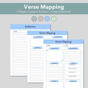 Verse Mapping Bible Study Template In-depth Study Guide Christian ...