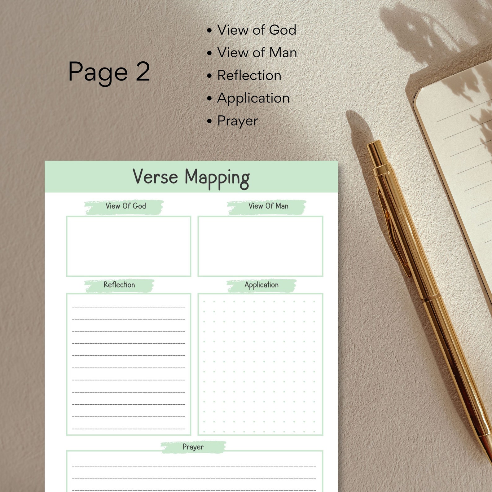 Verse Mapping Bible Study Template In-depth Study Guide Christian ...