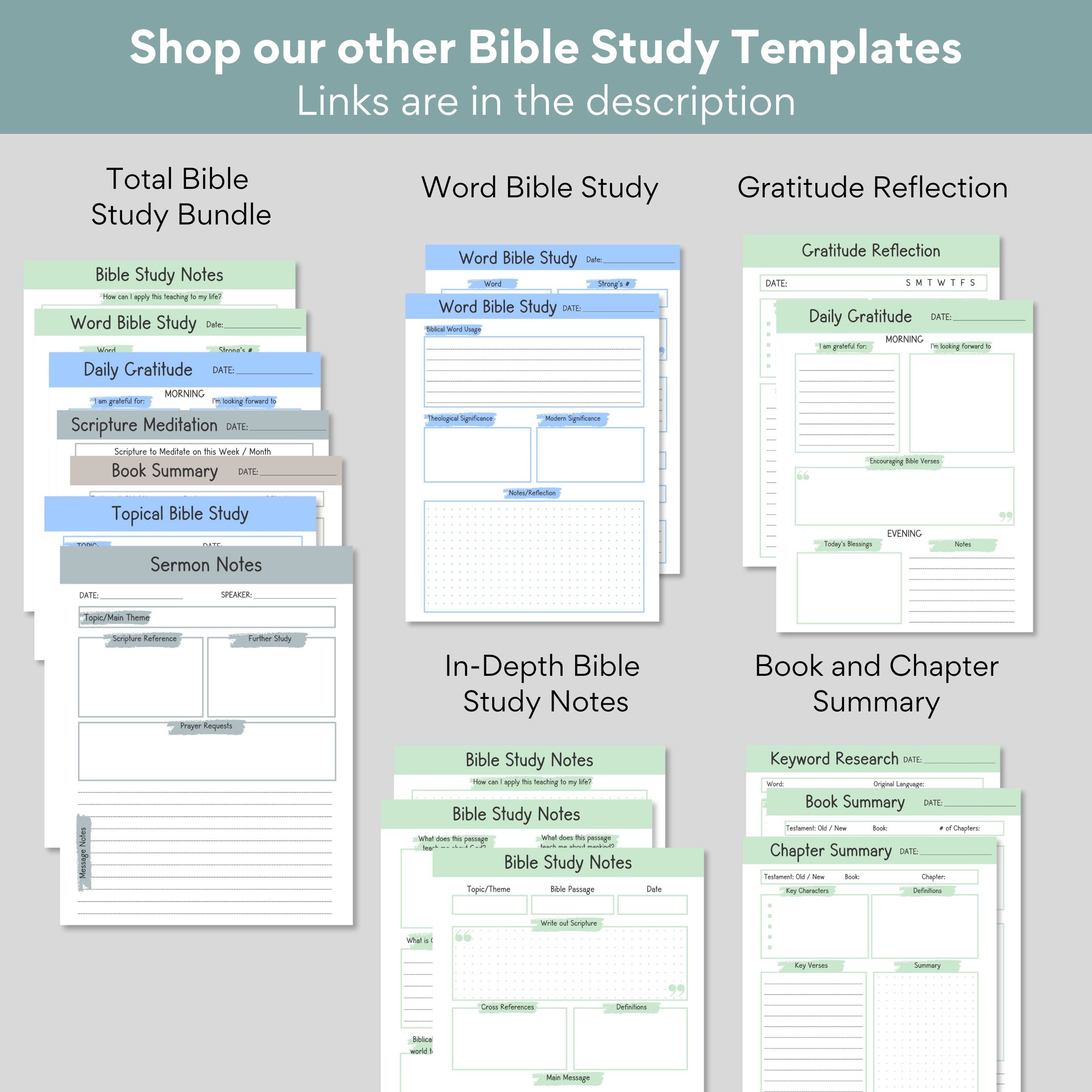 Verse Mapping Bible Study Template In-depth Study Guide Christian ...