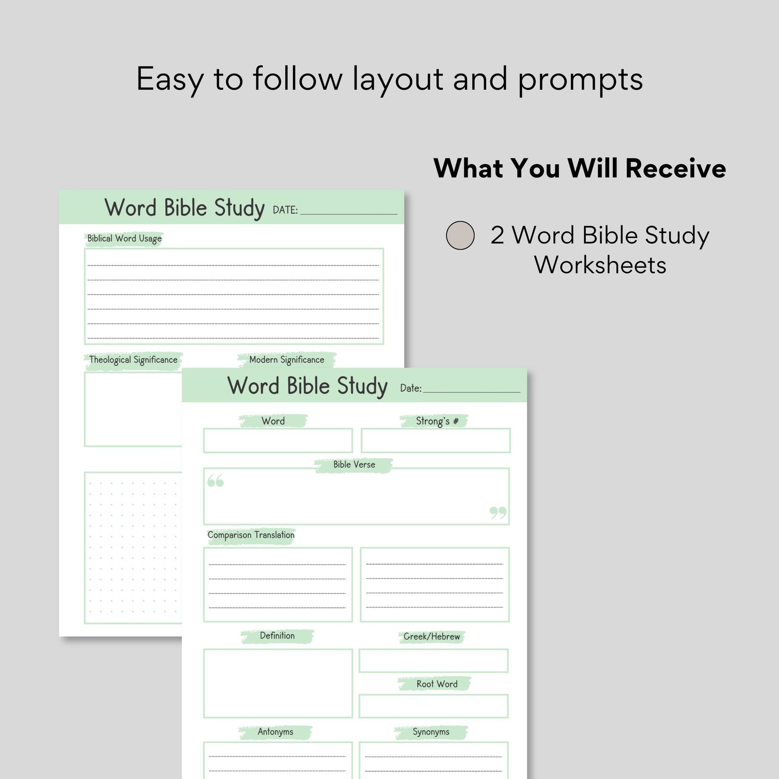 Word Bible Study Template Printable Christian In-depth Scripture Study ...