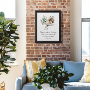 Proverbs 16:24 Honey Bee Scripture Decor Watercolor Floral Bee Print ...