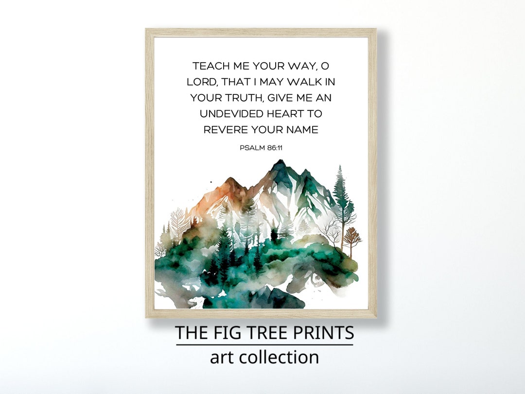 Modern Christian Art Forest Bible Verse Home Decor Dorm Room Wall Art ...